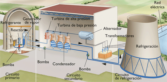Energia Nuclear: Proceso de generacion de electricidad en una central ...